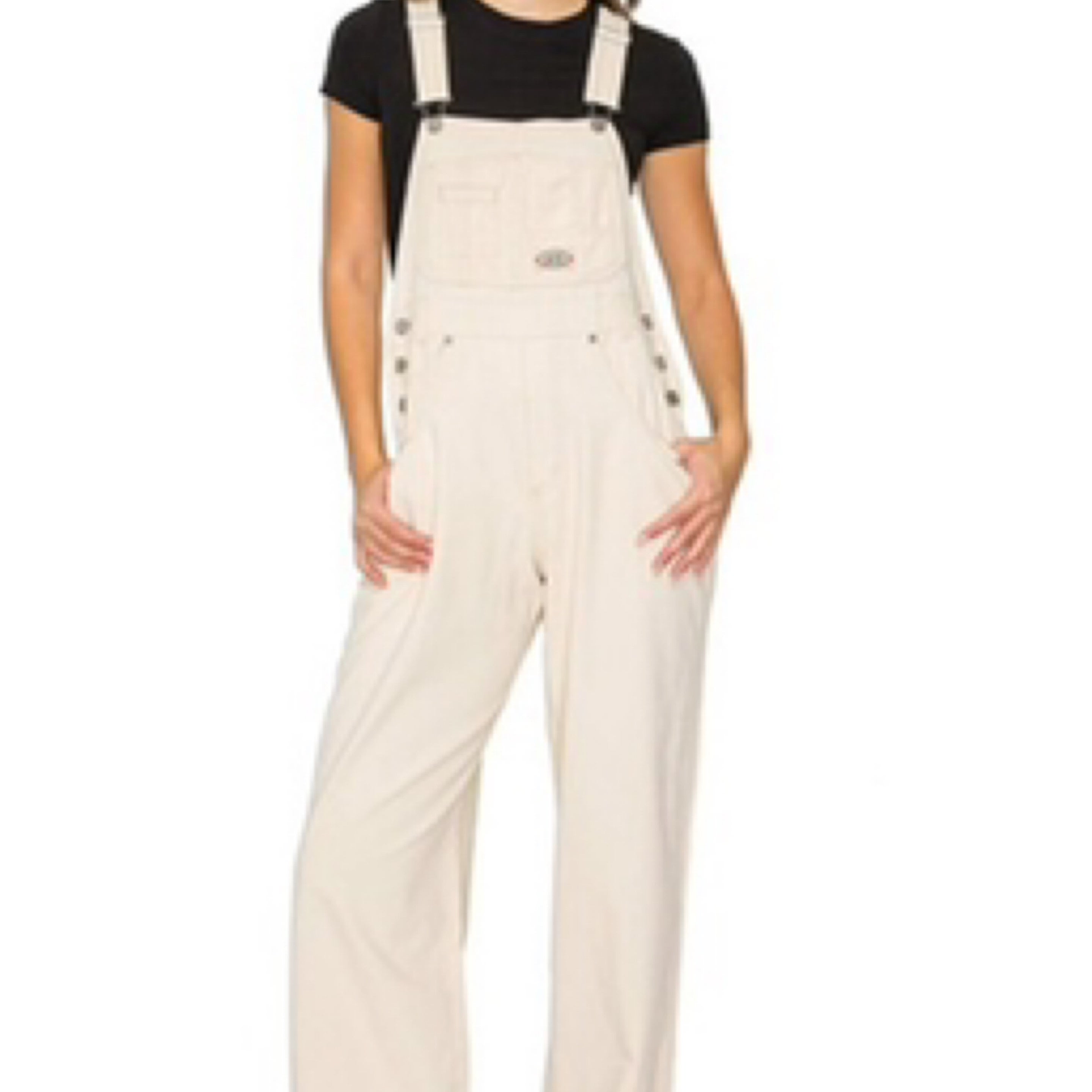 Lana Roux 90s Retro Utility Denim Twill Overalls | The Bloom Flowery