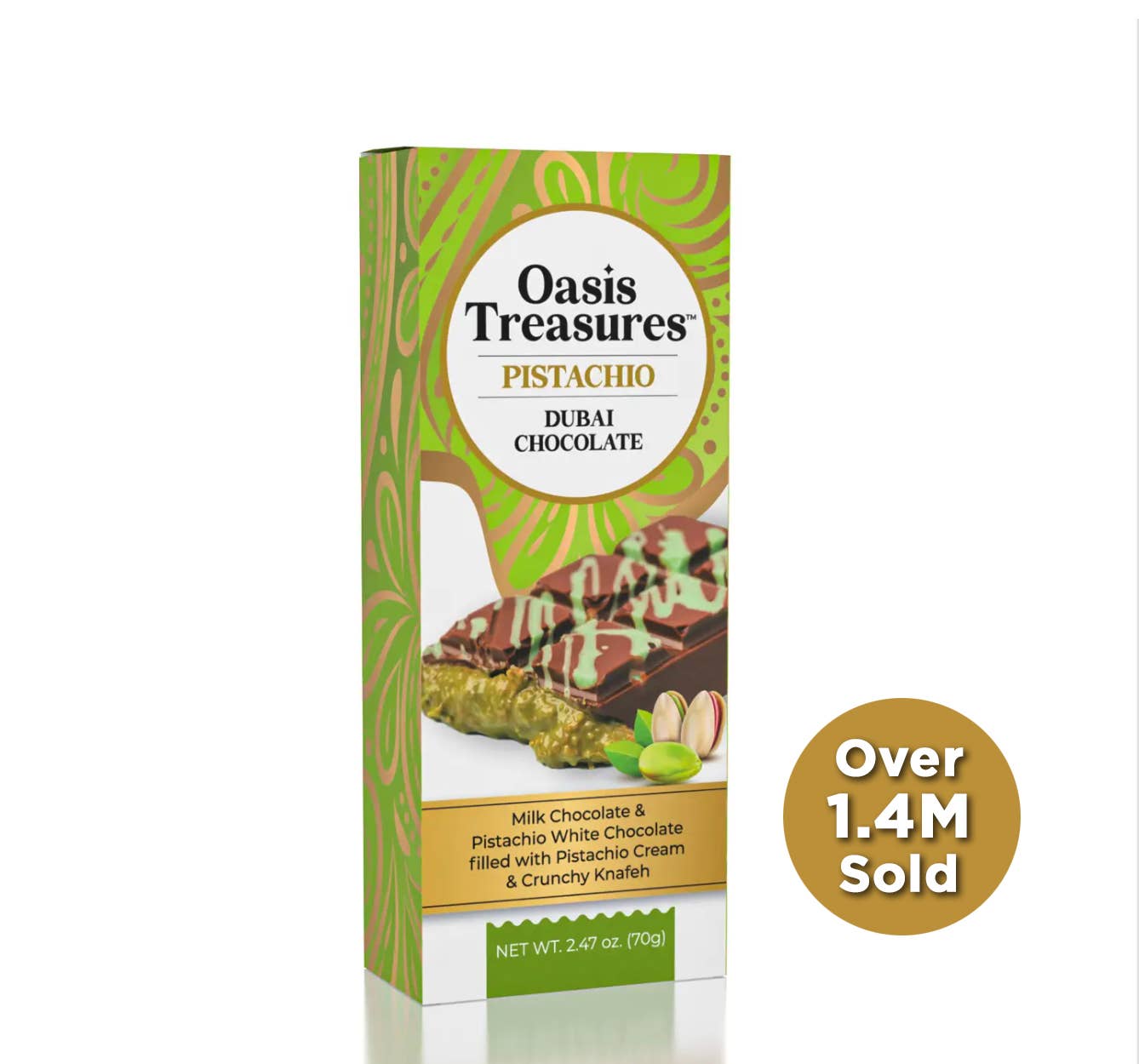 Dubai Chocolate Bar Pistachio by Oasis Treasures | The Bloom Flowery